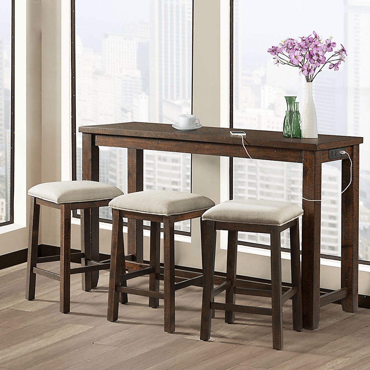 Ekolu Walnut Dark Wood Dining Table | Rooms to Go