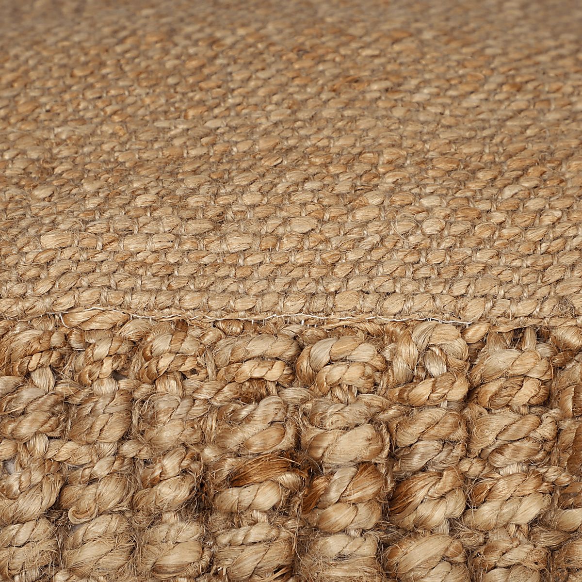 Eladen Tan Beige,Brown Cotton,Jute Fabric Poufs | Rooms to Go