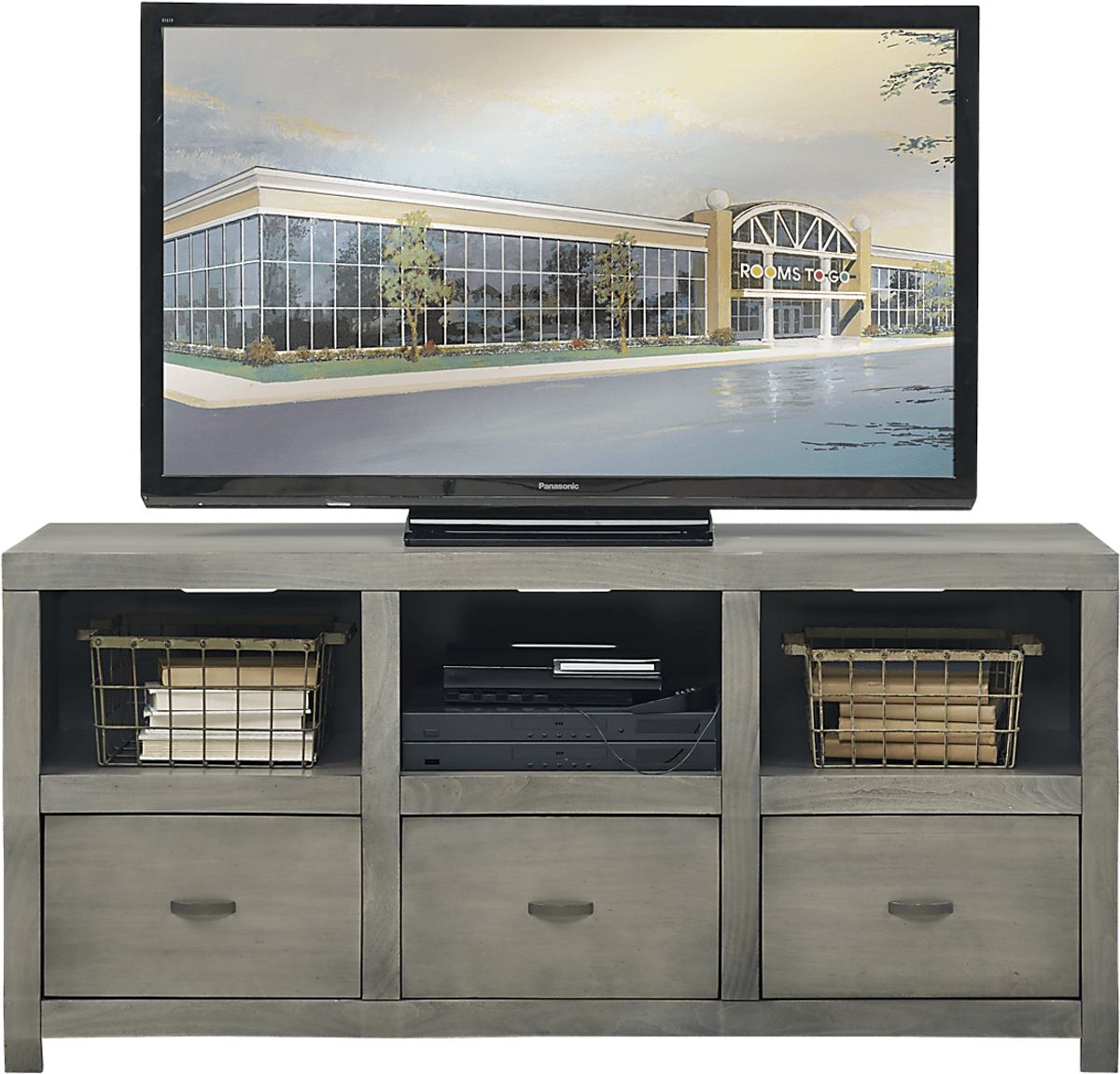 Eldon Square Gray Console | Rooms to Go