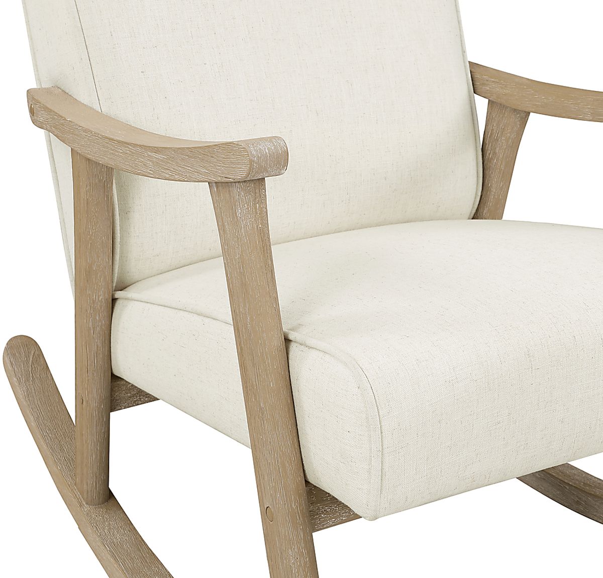 Eldonlee I Cream Beige Polyester Fabric Rocker Accent Chair | Rooms to Go