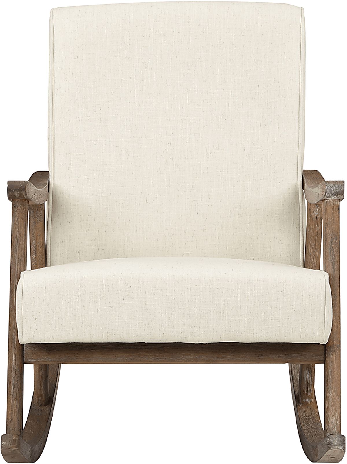 Eldonlee II Cream Beige Polyester Fabric Rocker Accent Chair | Rooms to Go