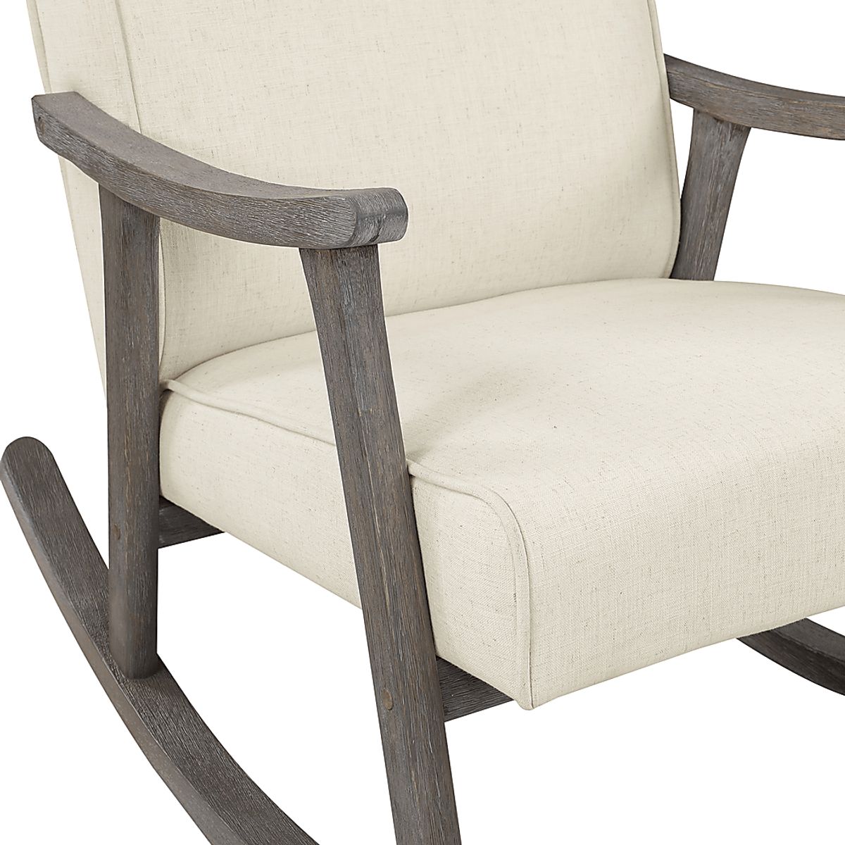Eldonlee III Cream Beige Polyester Fabric Rocker Accent Chair | Rooms to Go