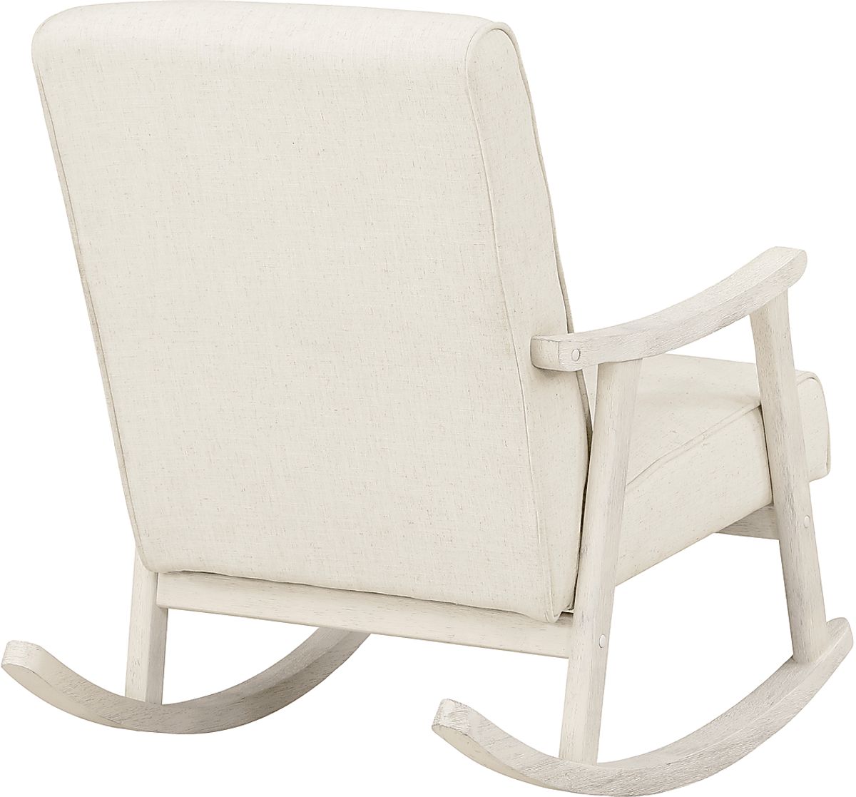 Eldonlee IV Cream Beige Polyester Fabric Rocker Accent Chair | Rooms to Go
