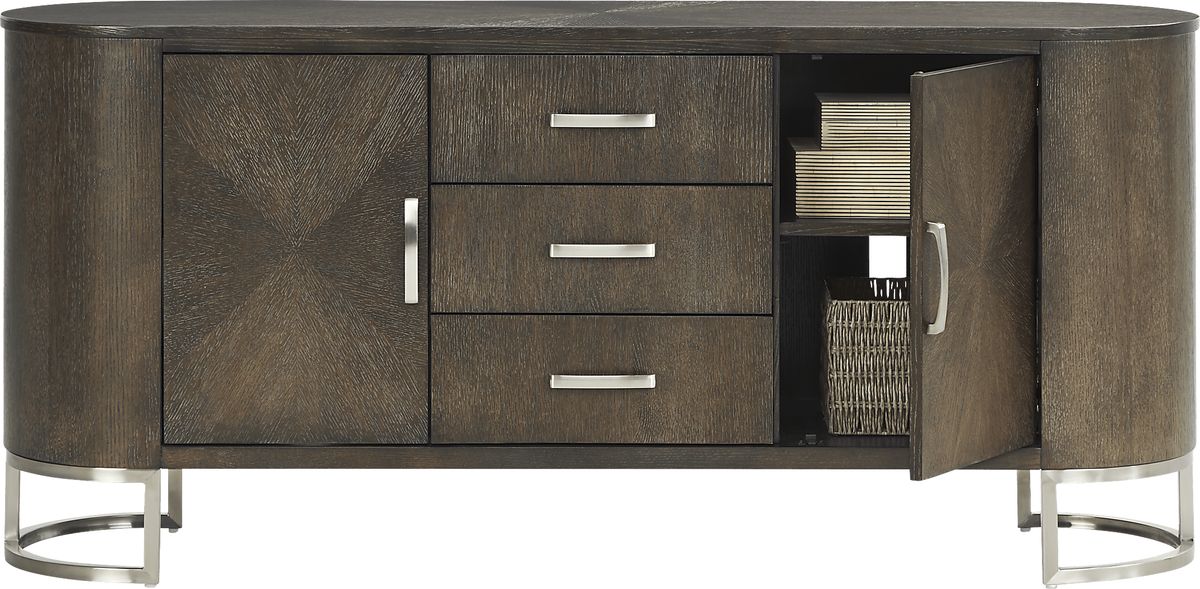 Eldren Tobacco Dark Wood Console | Rooms to Go