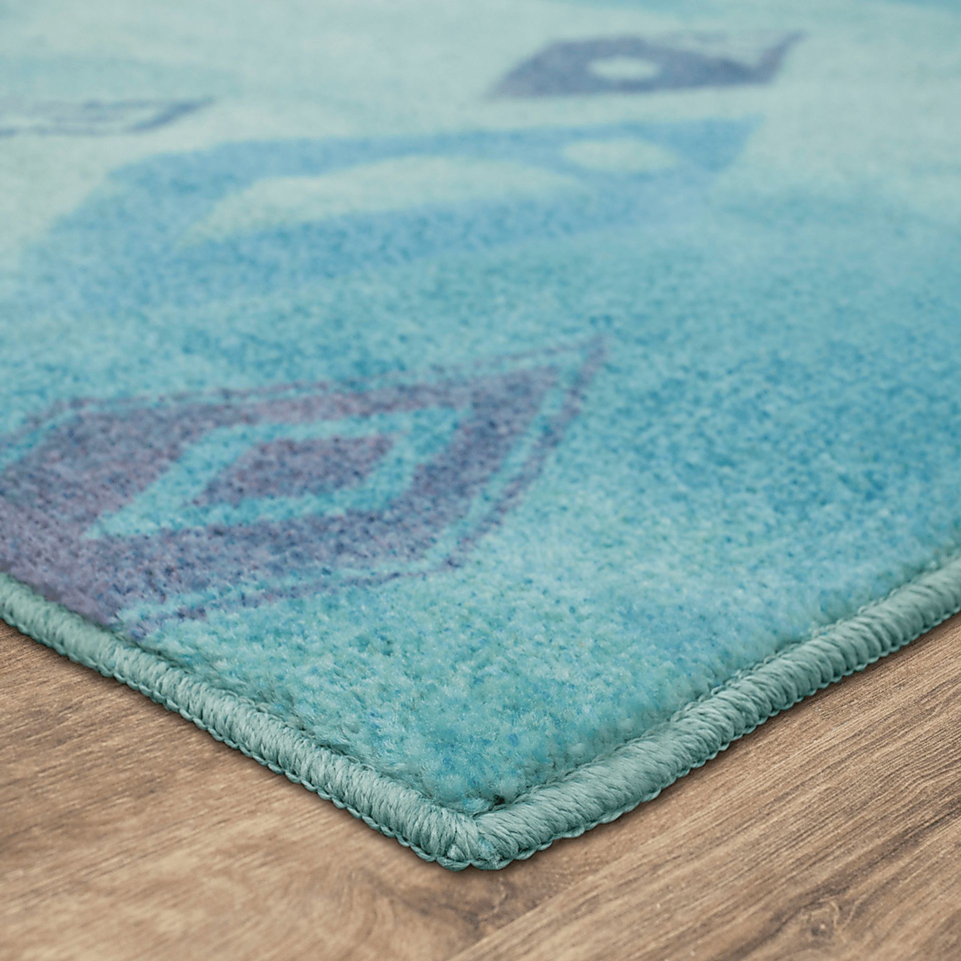 Disney Elemental Watercolor Blue,Purple Blue,Red Rug | Rooms to Go