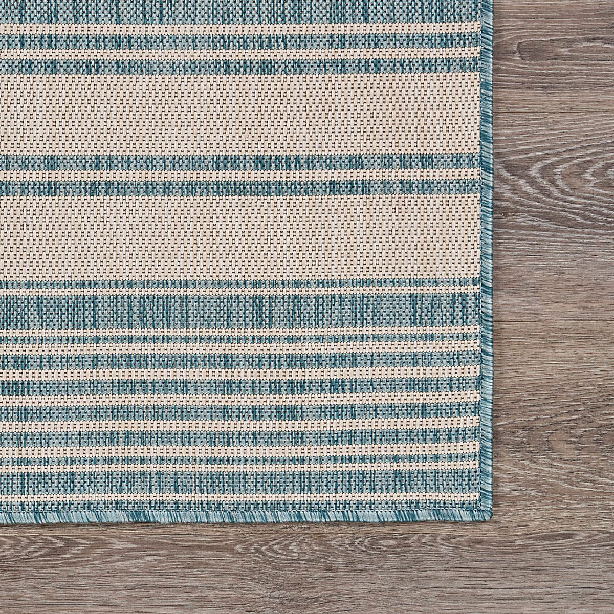 Elgaitere Aqua,White Blue,White Outdoor Rugs | Rooms to Go