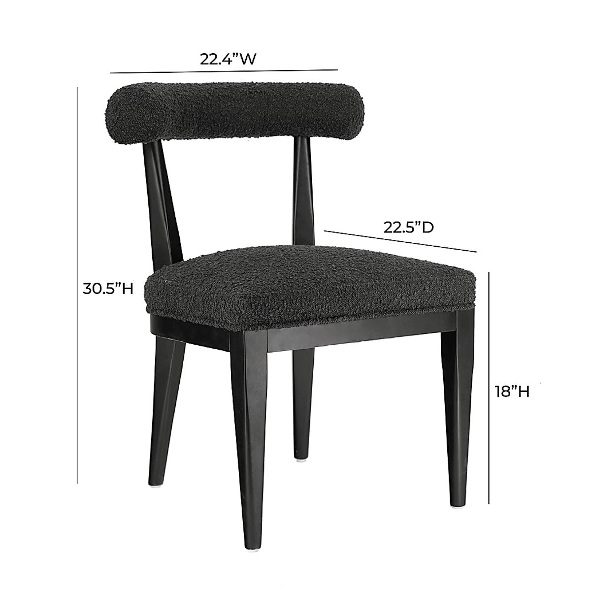 Eljan Black Polyester Fabric Dining Chair | Rooms to Go