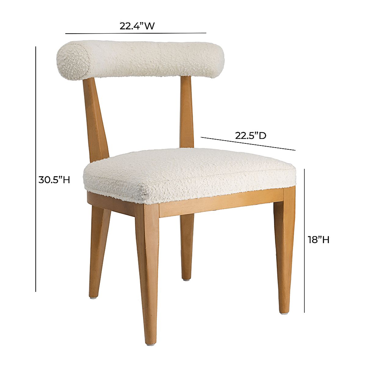 Eljan Cream Beige Polyester Fabric Dining Chair | Rooms to Go