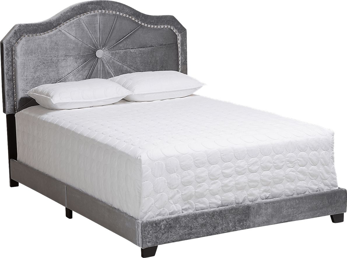 Elkdale Gray Queen Upholstered Bed - Rooms To Go