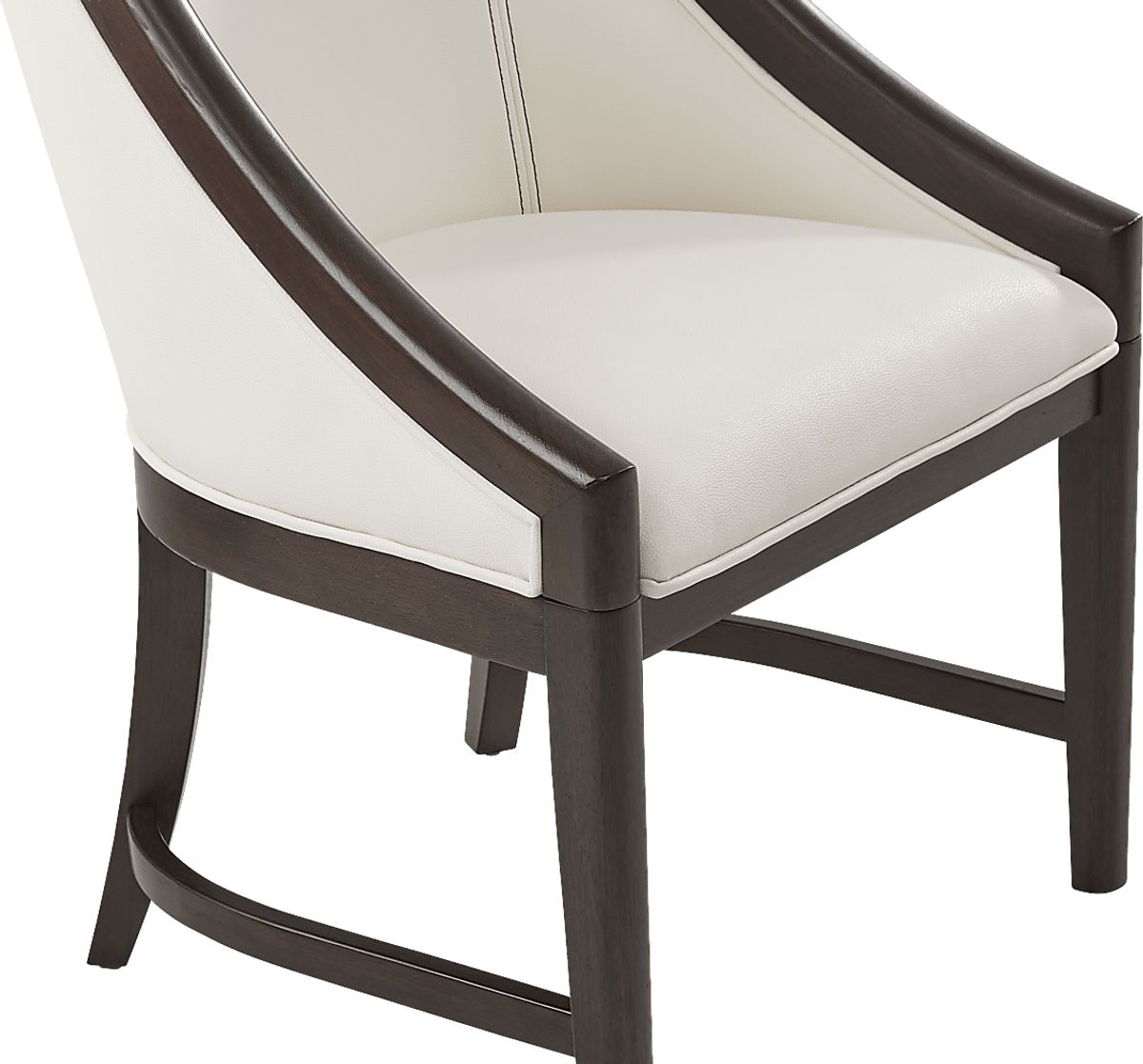 Elko Falls 5 Pc Espresso Dark Wood White Dining Room Set With Round ...