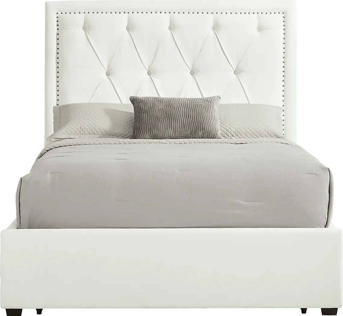 Elridge II White 3 Pc King Upholstered Storage Bed | Rooms to Go