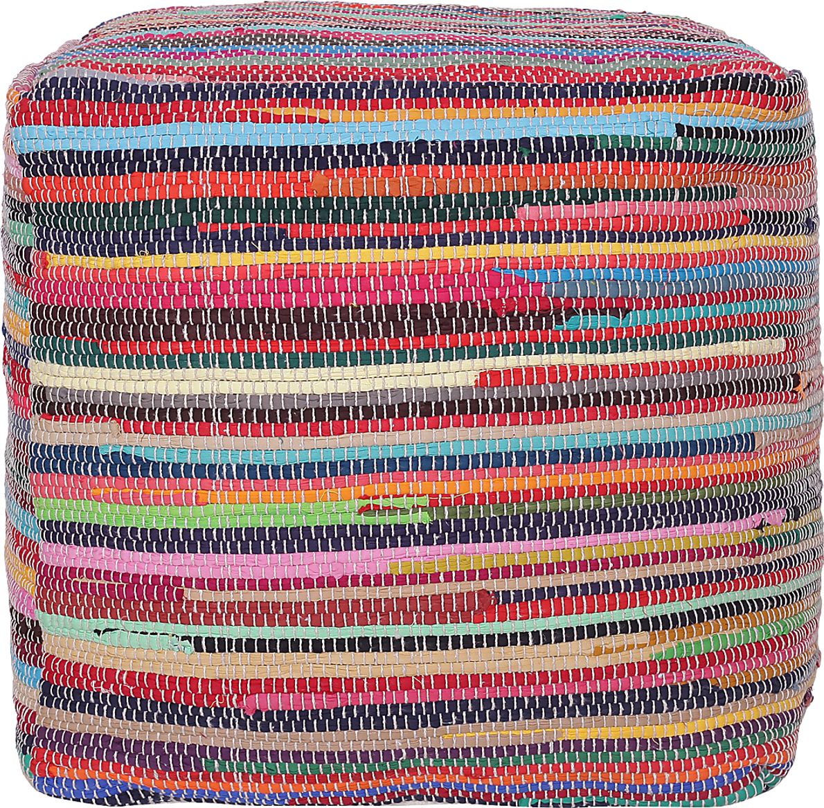 Elsabe Multi Cotton Fabric Poufs - Rooms To Go