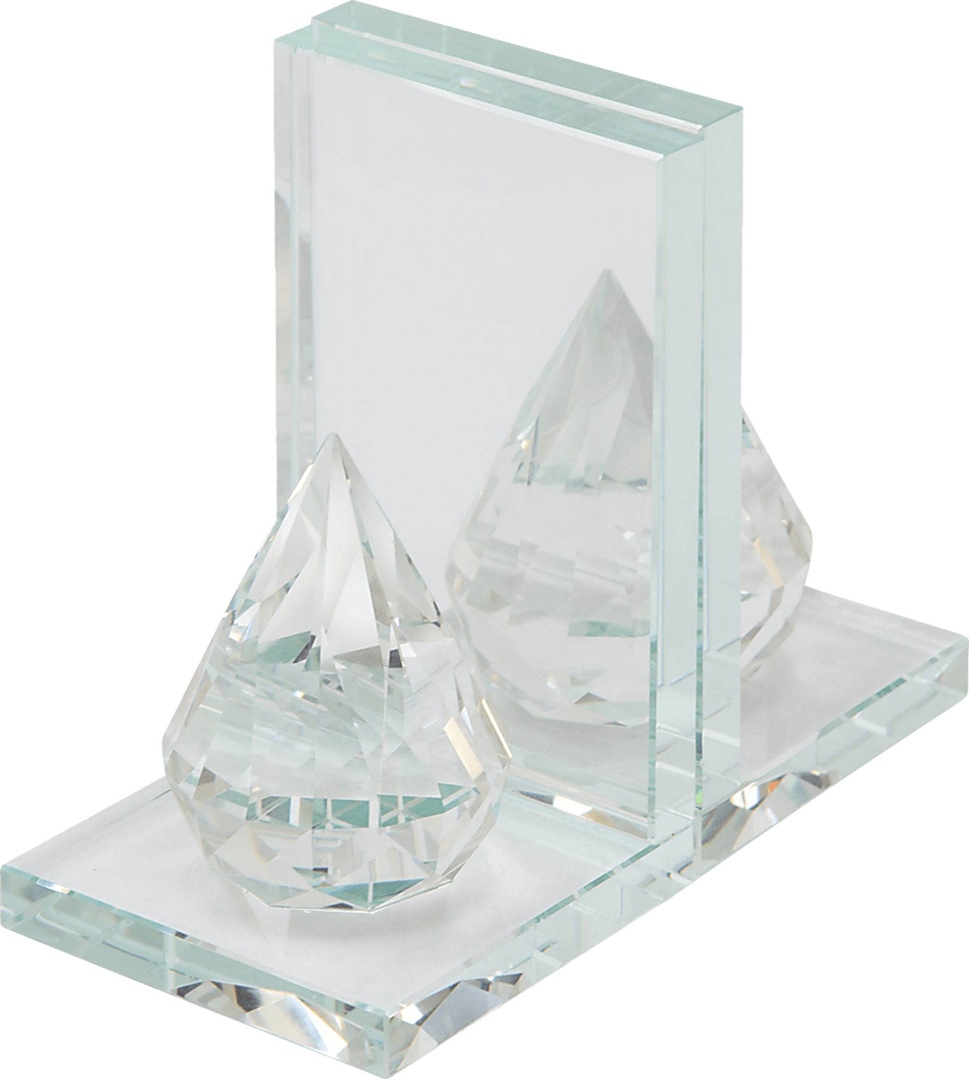 Elsielee Clear White Bookends | Rooms to Go