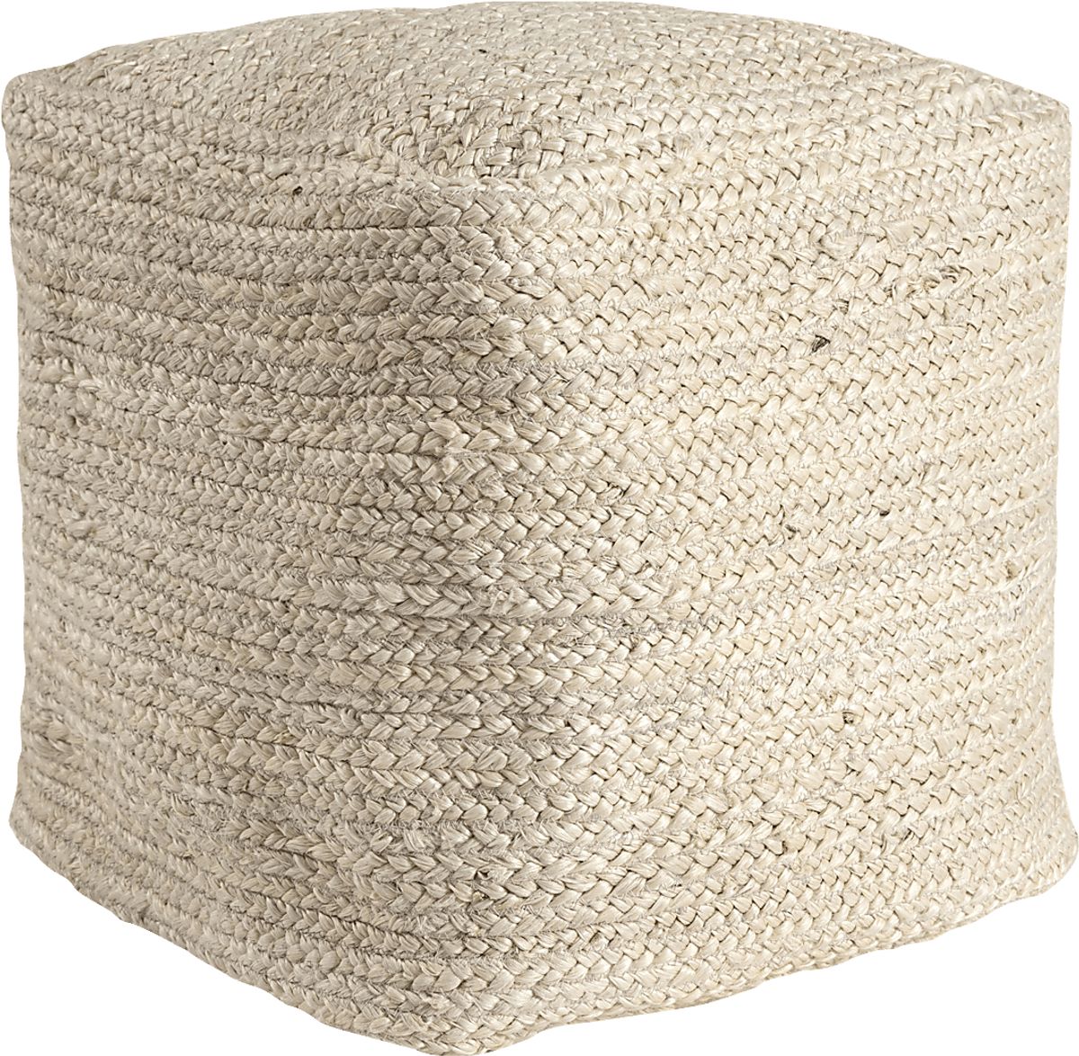 Elviation Ivory Beige Pouf | Rooms to Go