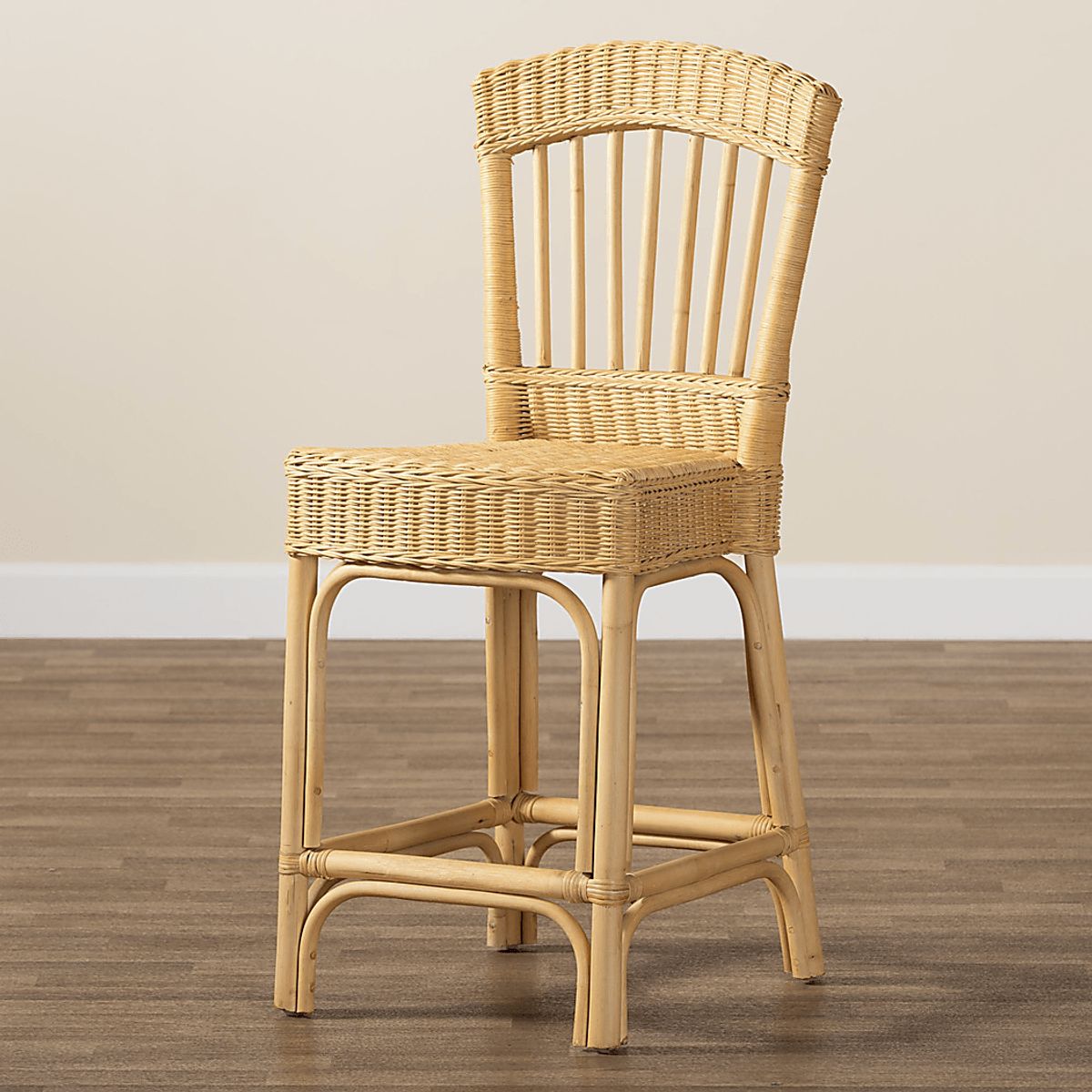 Emalene Natural Beige,White Counter Stool | Rooms to Go