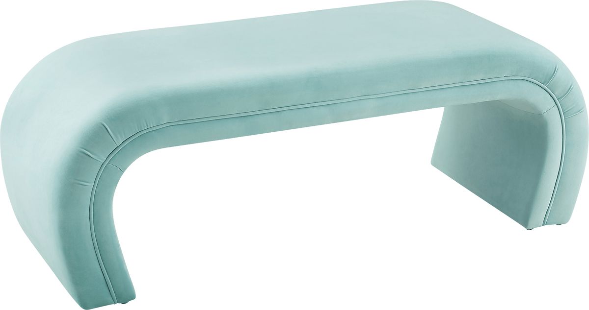 Emalia Light Blue Bench | Rooms to Go
