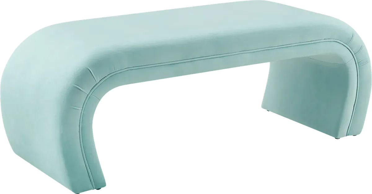 Emalia Light Blue Bench | Rooms to Go