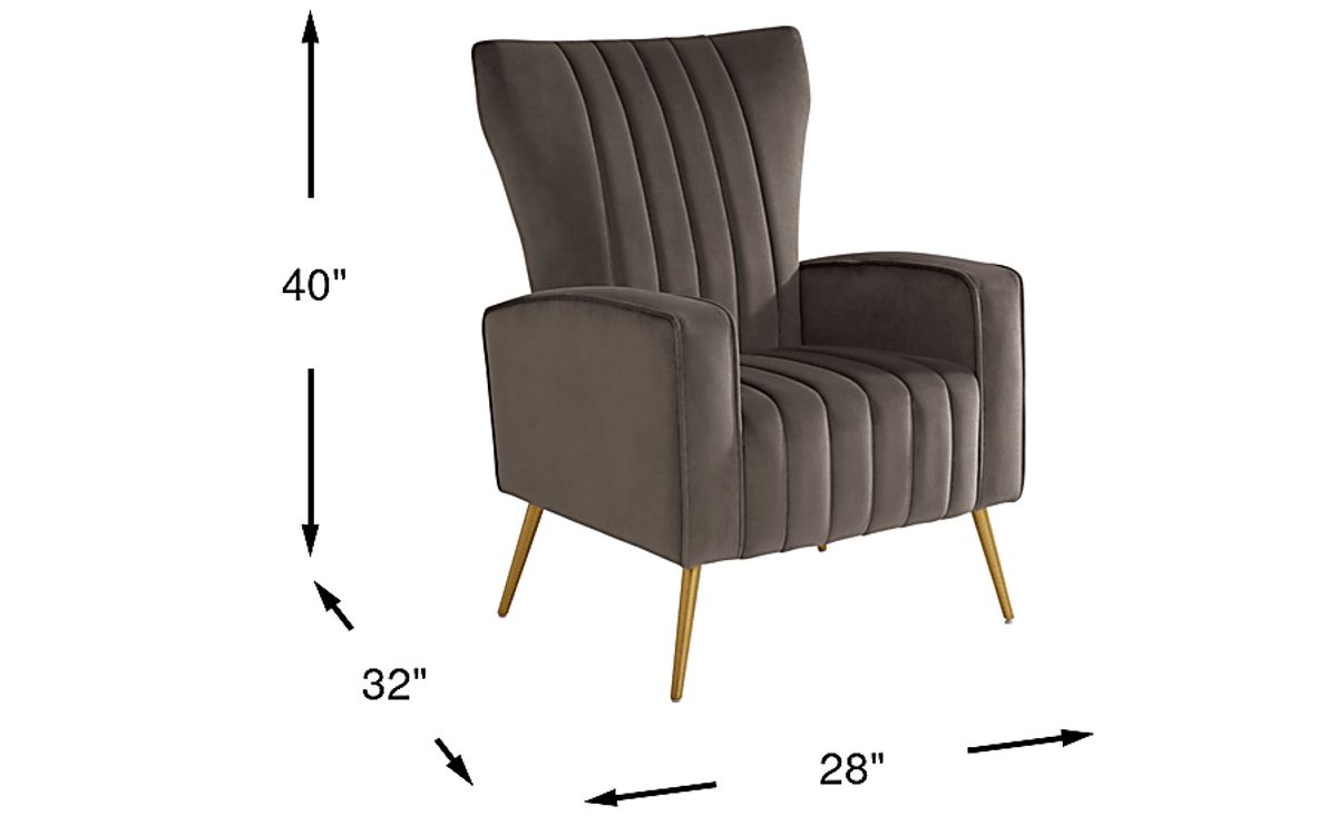Emmanuel Gray Polyester Fabric Accent Chair | Rooms to Go