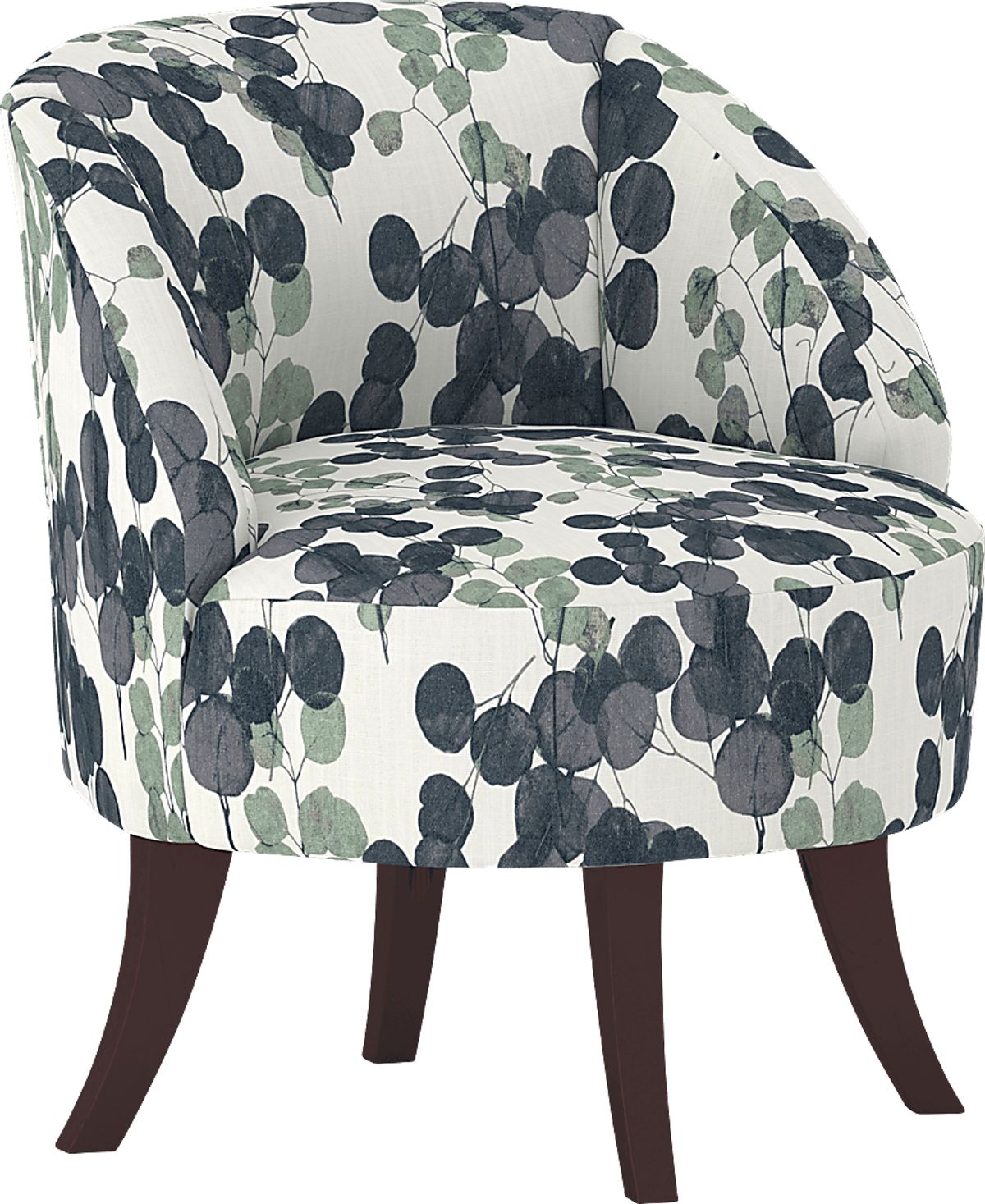 Emmorton Indigo Blue Polyester Fabric Swivel Accent Chair | Rooms to Go