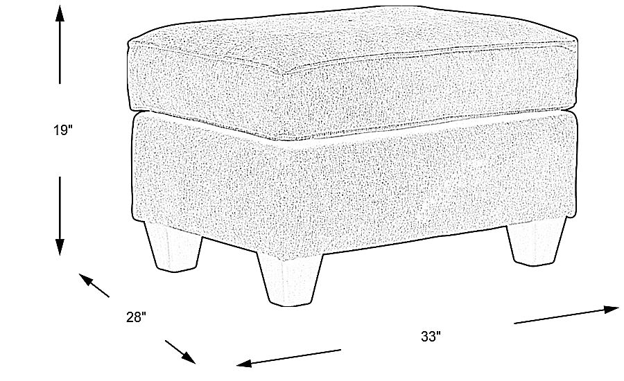 Emsworth Navy Ottoman - Rooms To Go