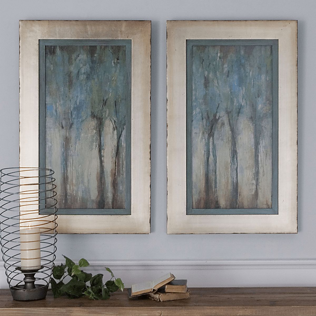 Enchanted Night Blue Colors Artwork, Set Of 2 | Rooms to Go