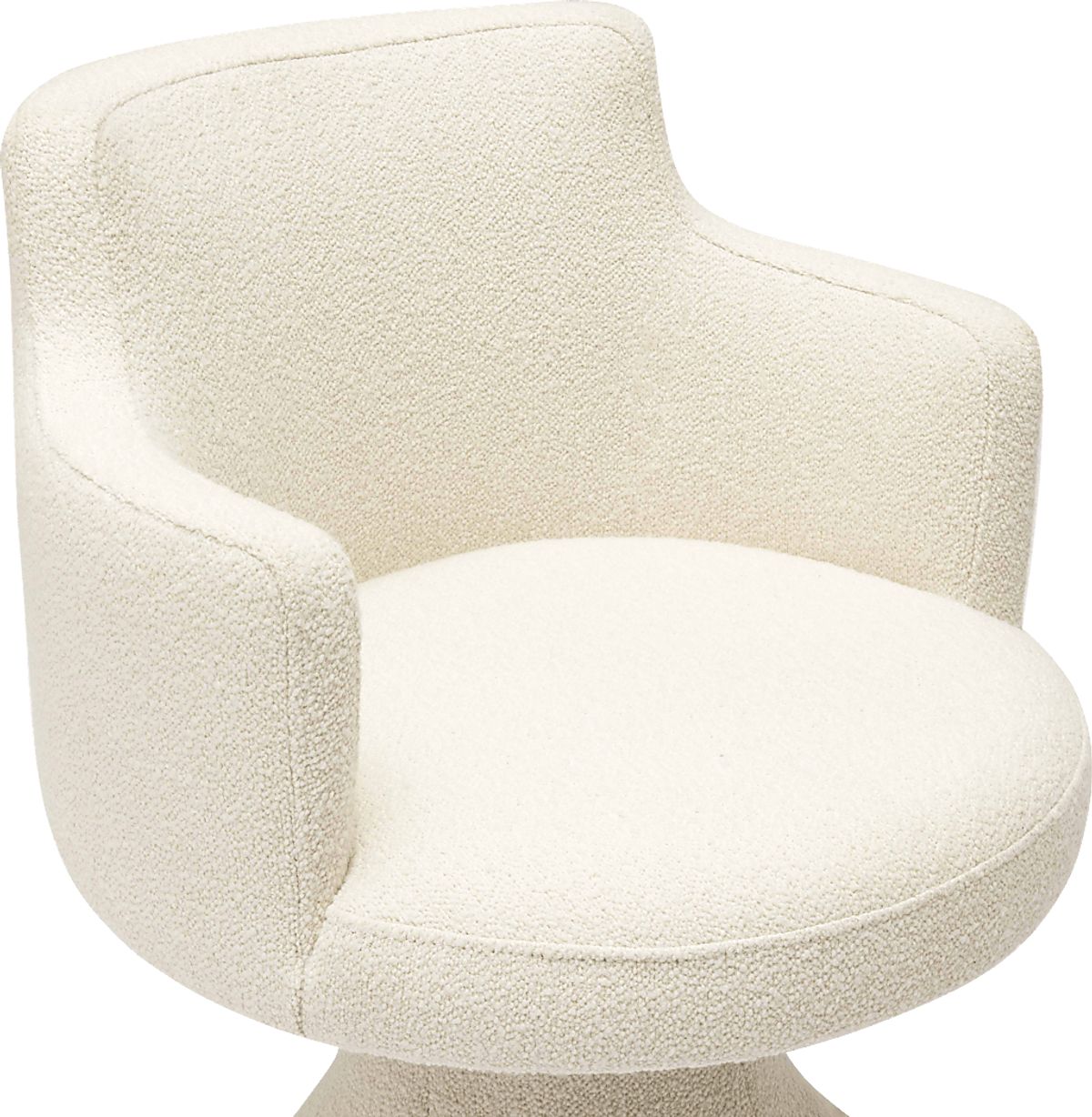 Engberg Cream Beige Polyester Fabric Swivel Arm Chair | Rooms to Go