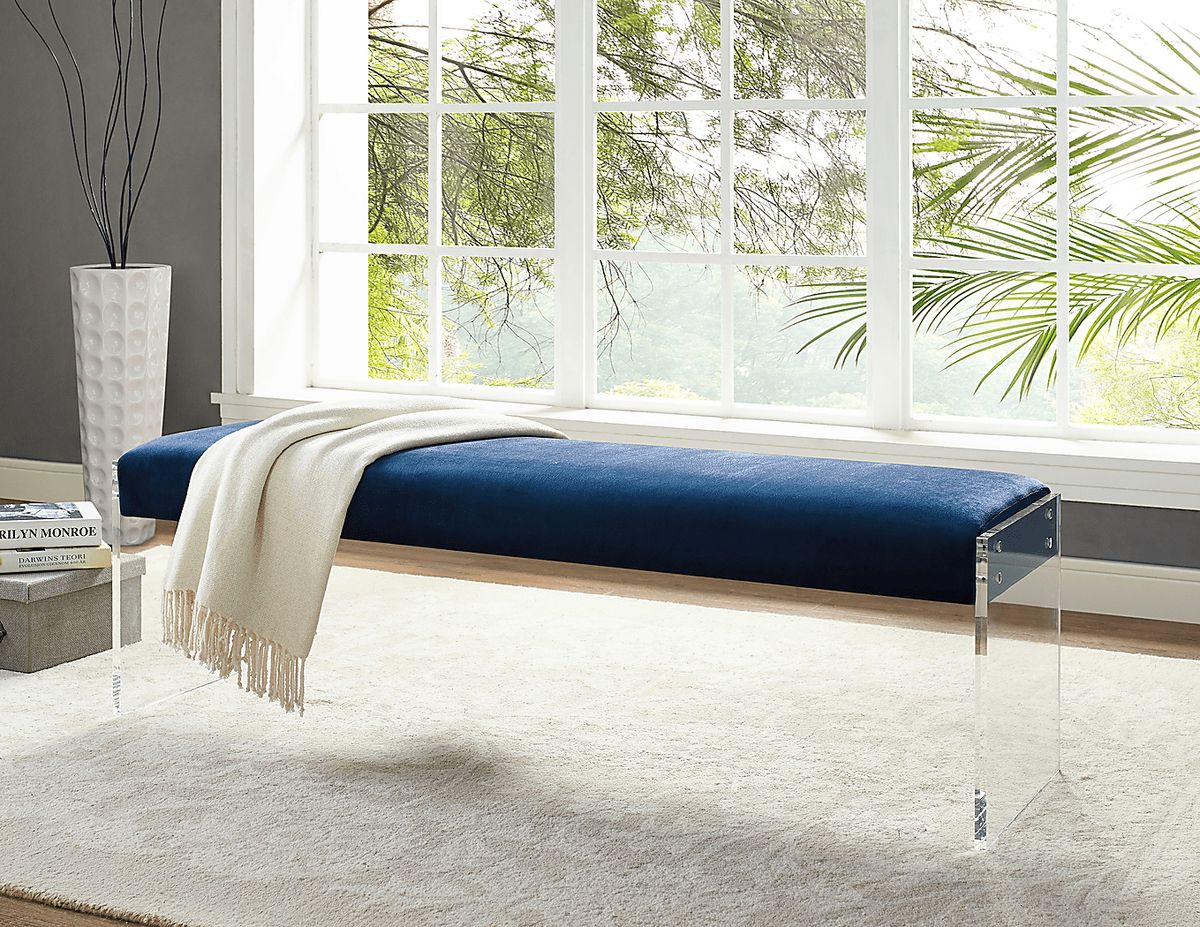 Envy Blue Bench | Rooms to Go