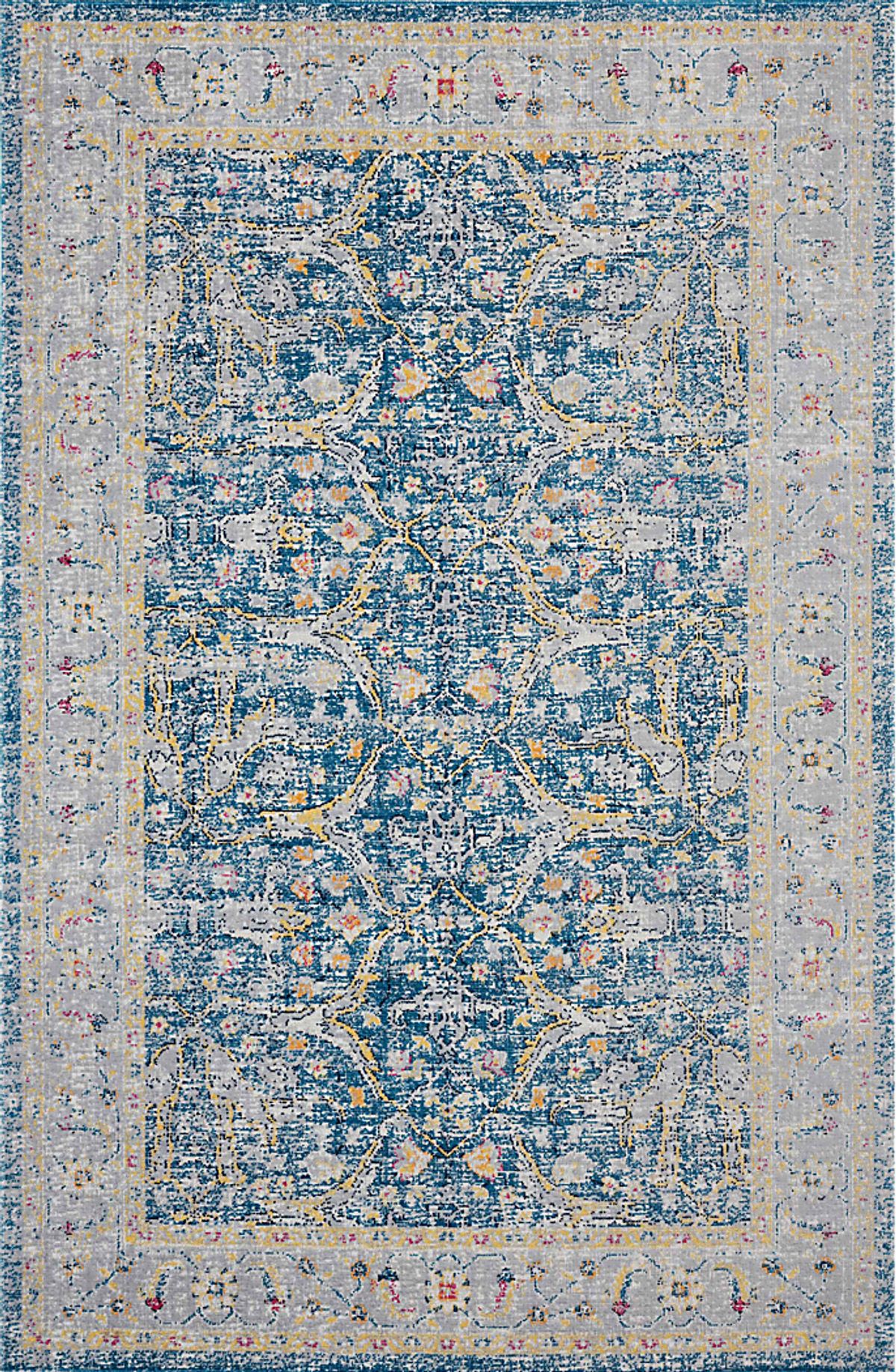 Epder Blue,Cream Beige,Blue Rugs | Rooms to Go