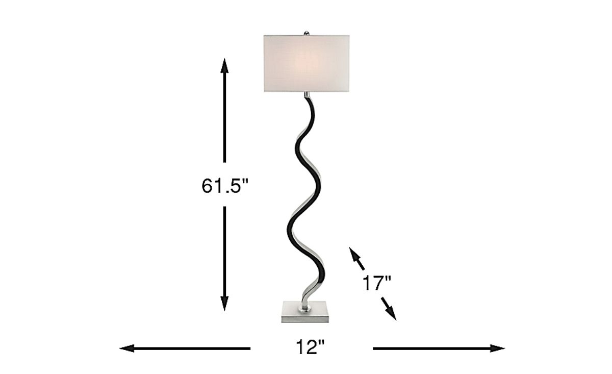 Equian Lane Silver Gray Floor Lamp | Rooms to Go