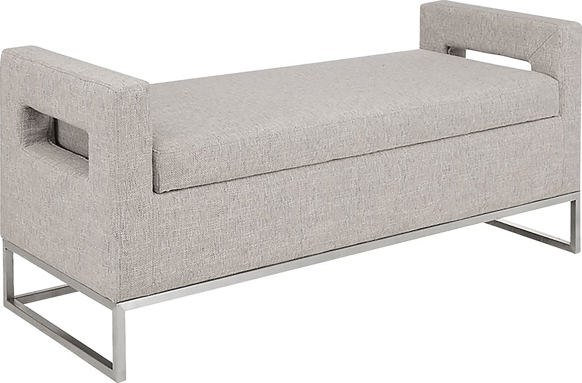 Erato Gray Storage Bench - Rooms To Go