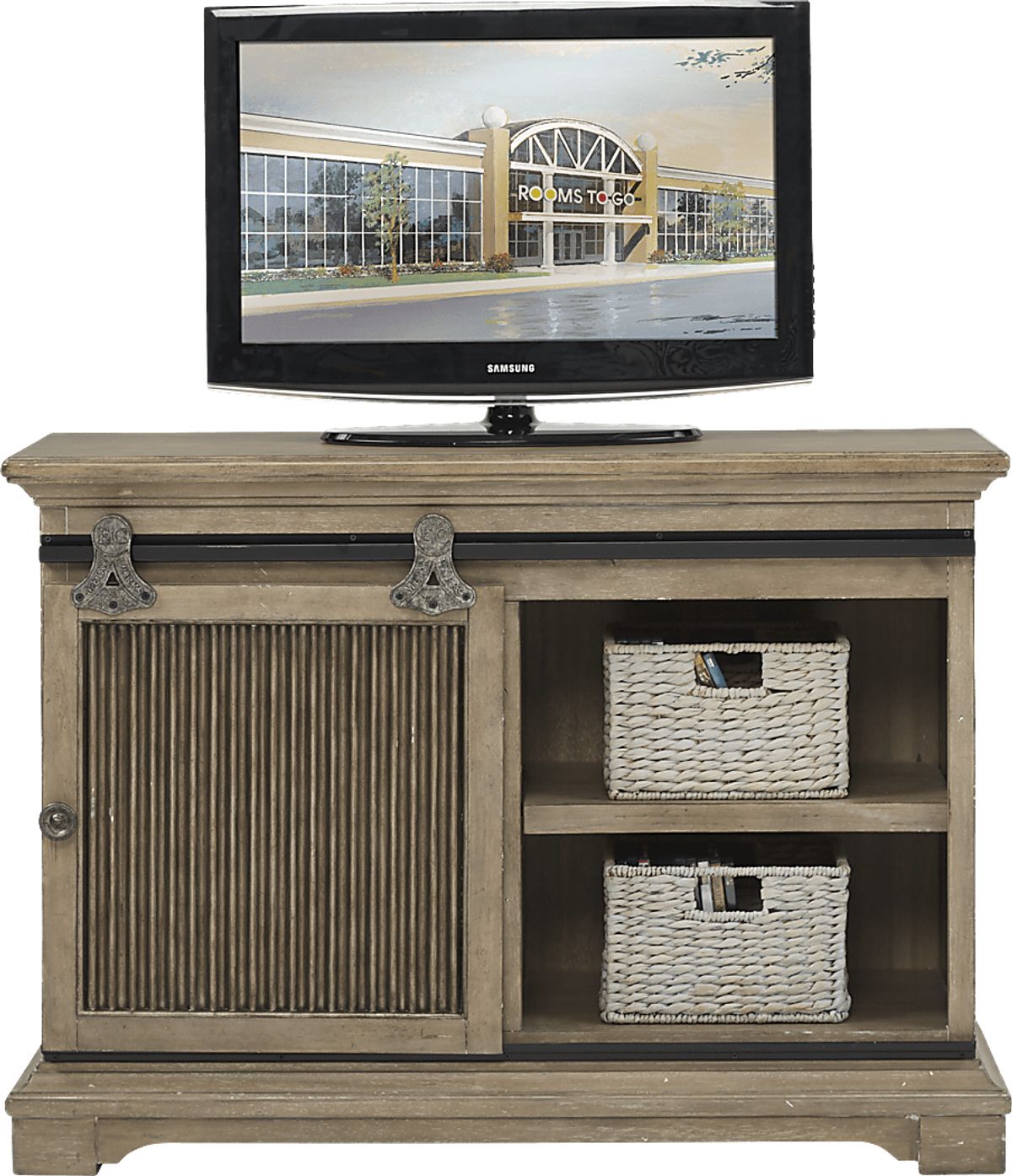 Eric Church Highway To Home Hickory Dark Wood Media Chest | Rooms to Go