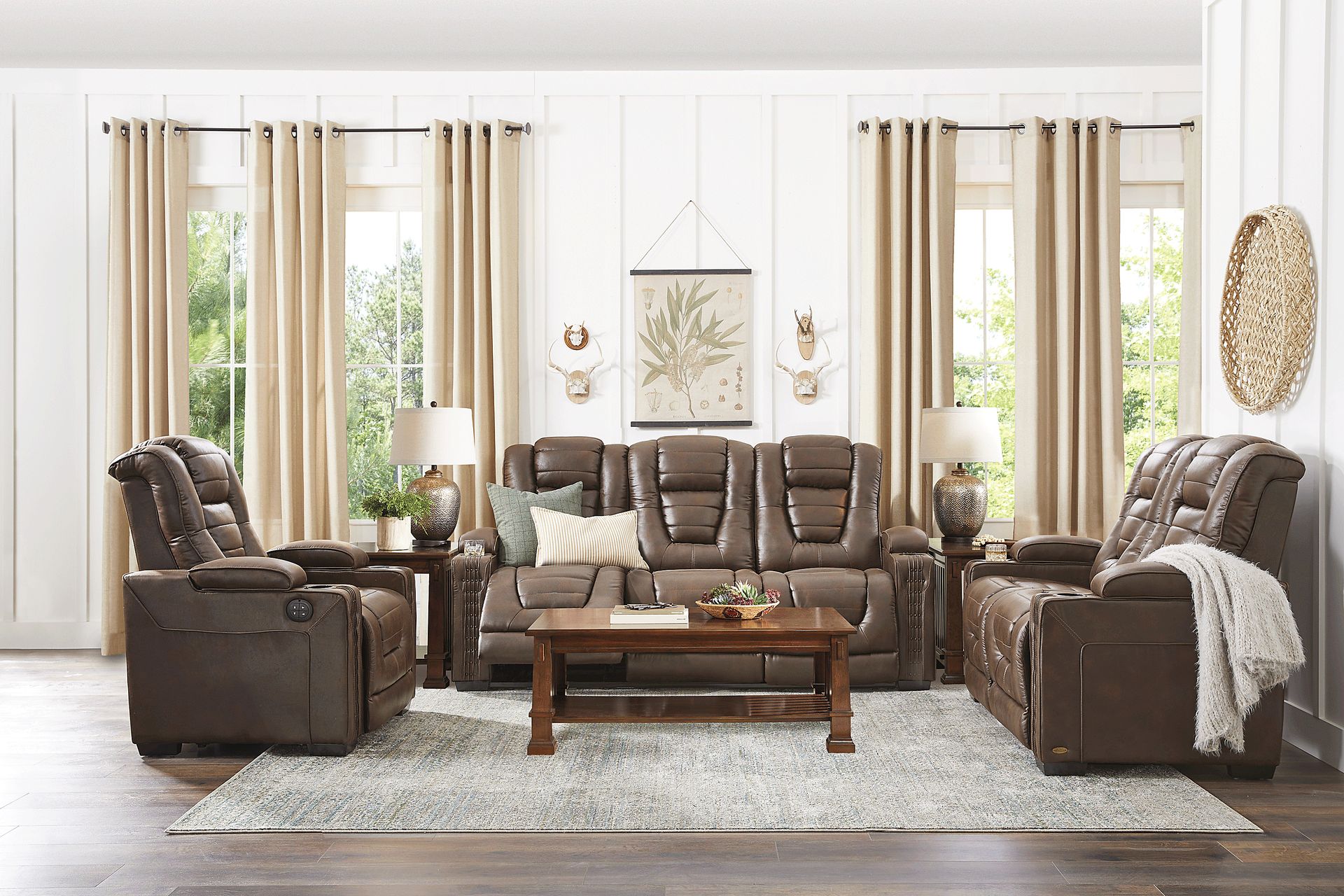 Eric Church Highway To Home Chief 5 Pc Brown Polyester Fabric Living ...
