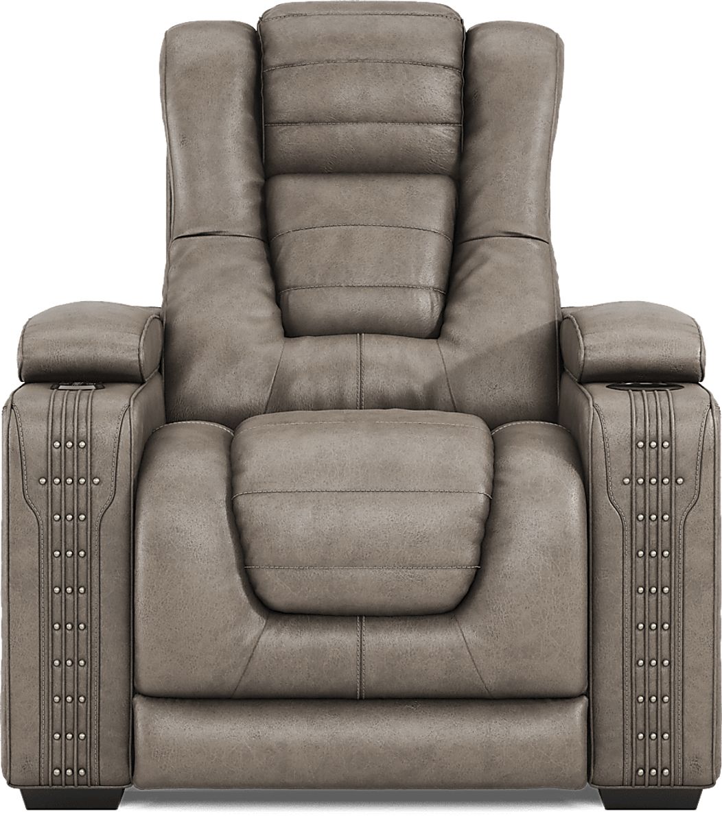 Eric Church Highway To Home Chief Taupe Dual Power Recliner - Rooms To Go