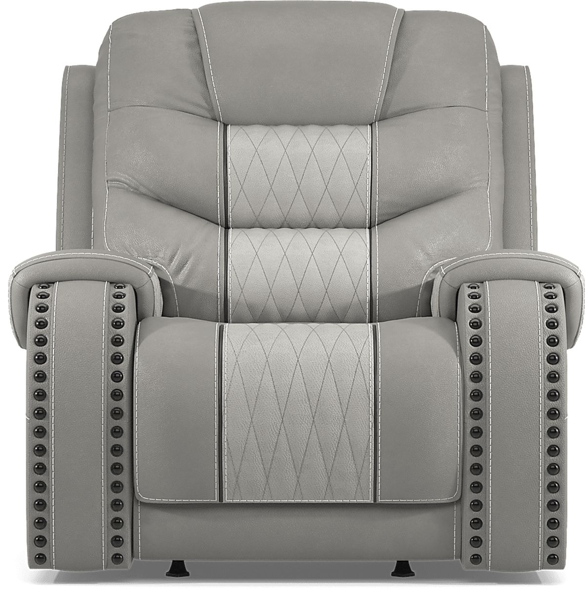 Eric Church Highway To Home Headliner Gray Leather Dual Power Recliner ...