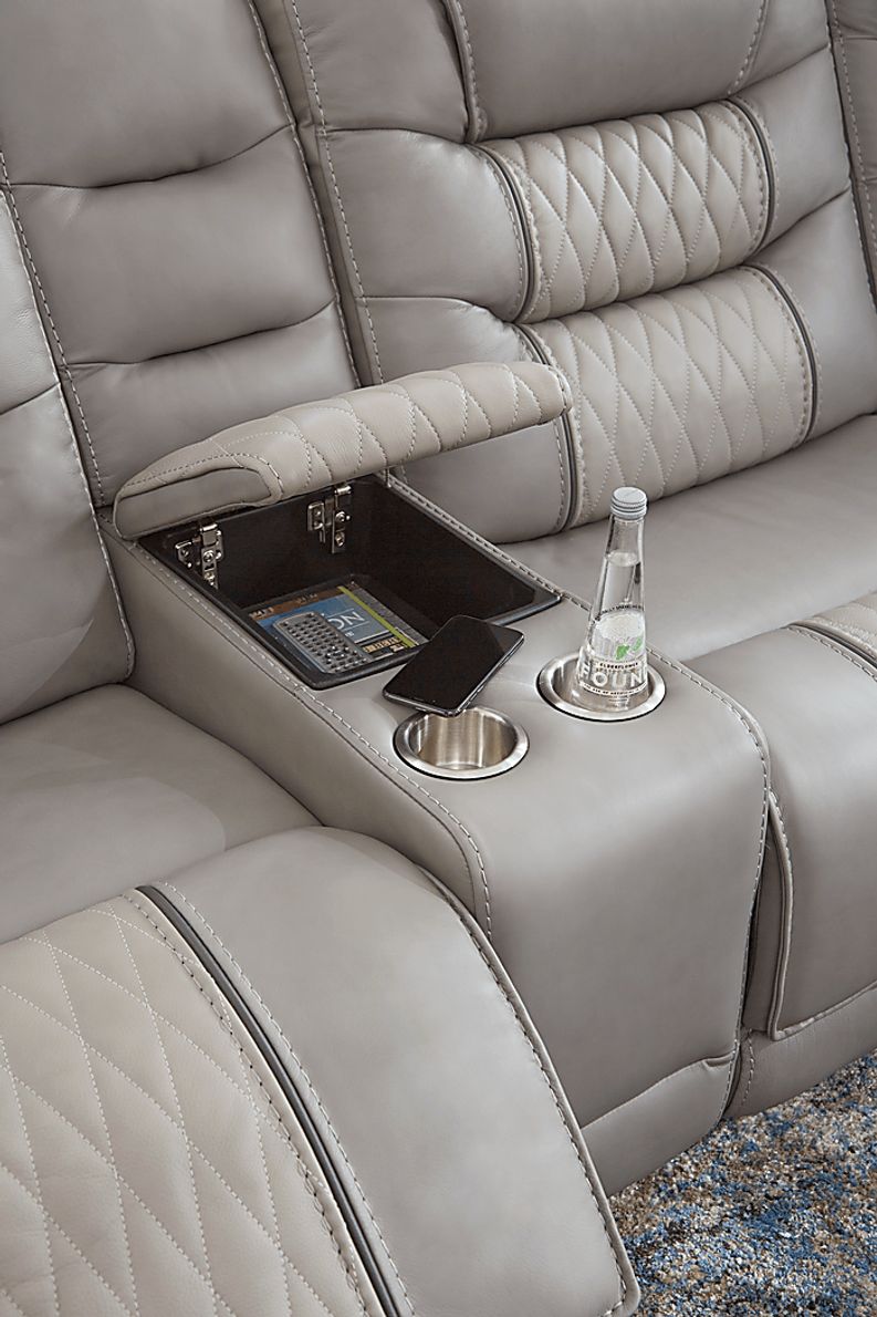 Eric Church Highway To Home Headliner Gray Leather Reclining Console ...