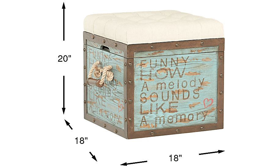 Eric Church Highway To Home Heartland Falls Blue Accent Storage Ottoman ...