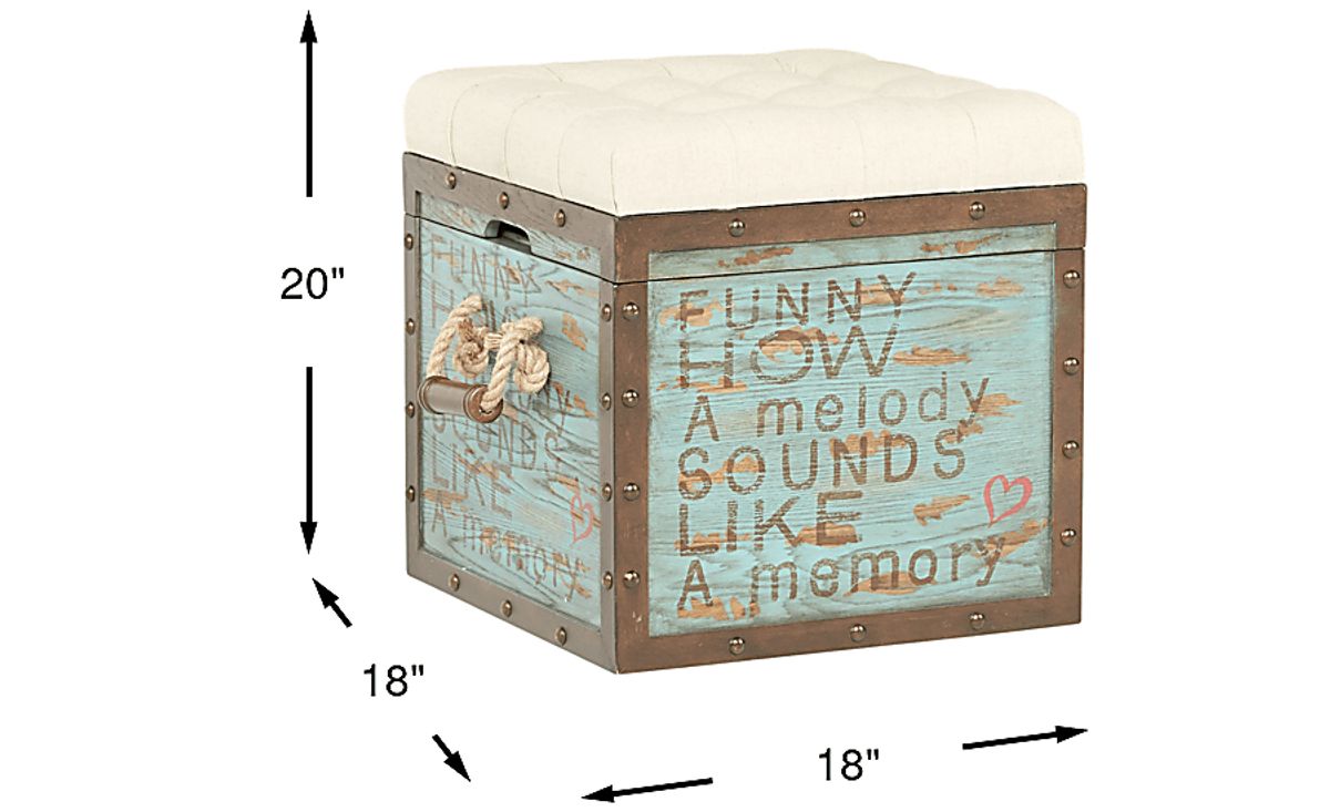 Eric Church Highway To Home Heartland Falls Blue Colors Storage Ottoman ...
