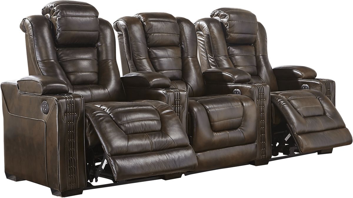Eric Church Highway To Home Renegade 2 Pc Brown Leather Power Reclining ...