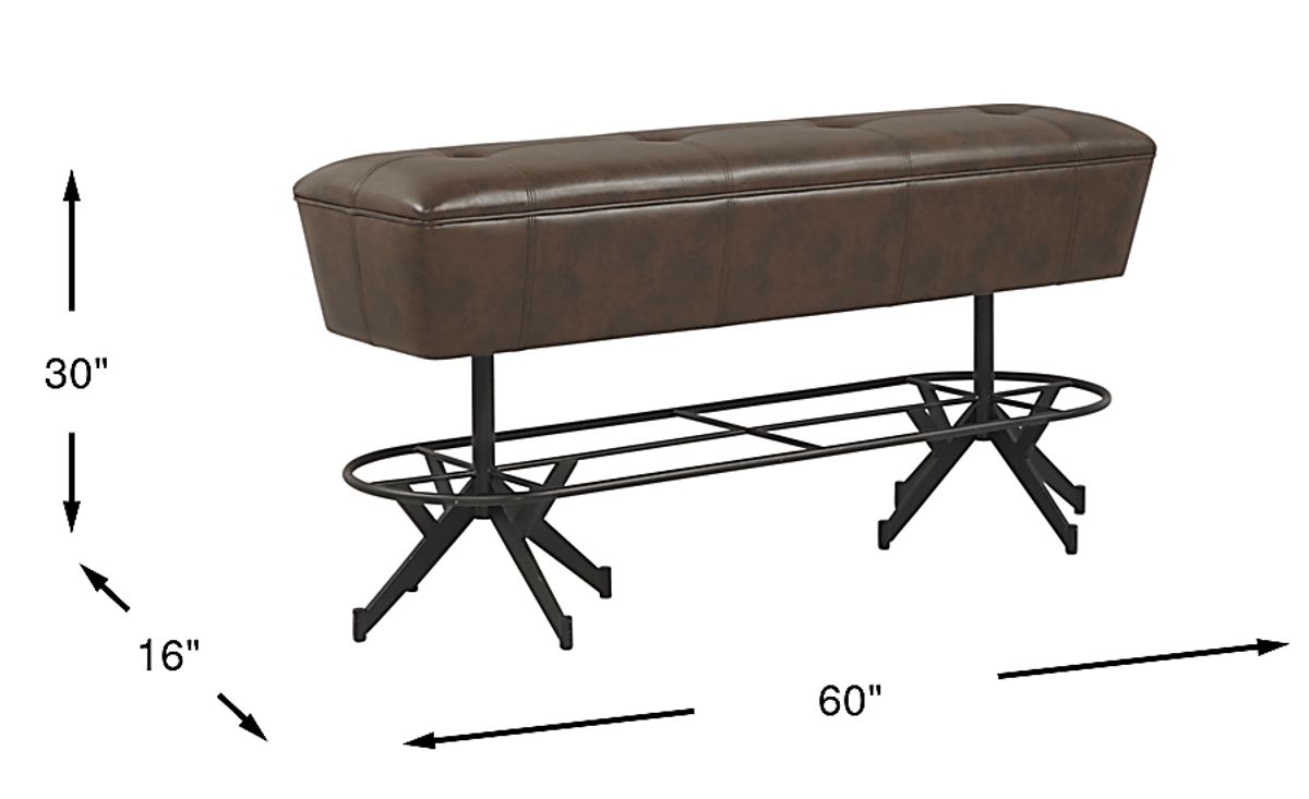 Eric Church Highway To Home Tap Room Brown Dark Wood Bar Height Bench ...