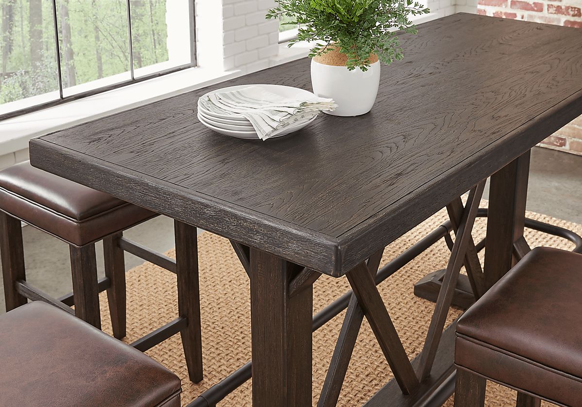 Eric Church Highway To Home Tap Room 5 Pc Brown Dark Wood Dining Set ...