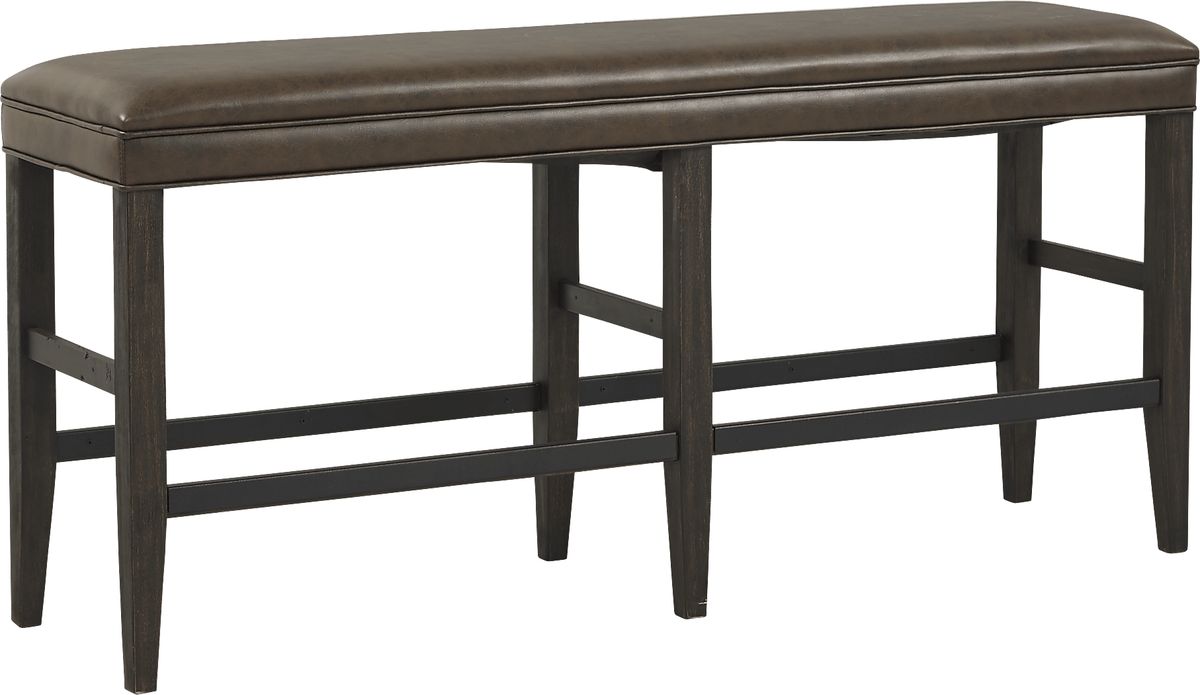 Eric Church Highway To Home Tap Room Brown Dark Wood Bench | Rooms to Go