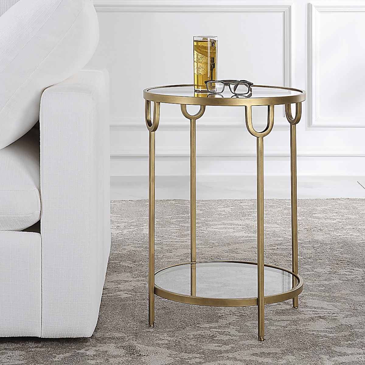Eriska Gold Colors,Metal Accent Table | Rooms to Go