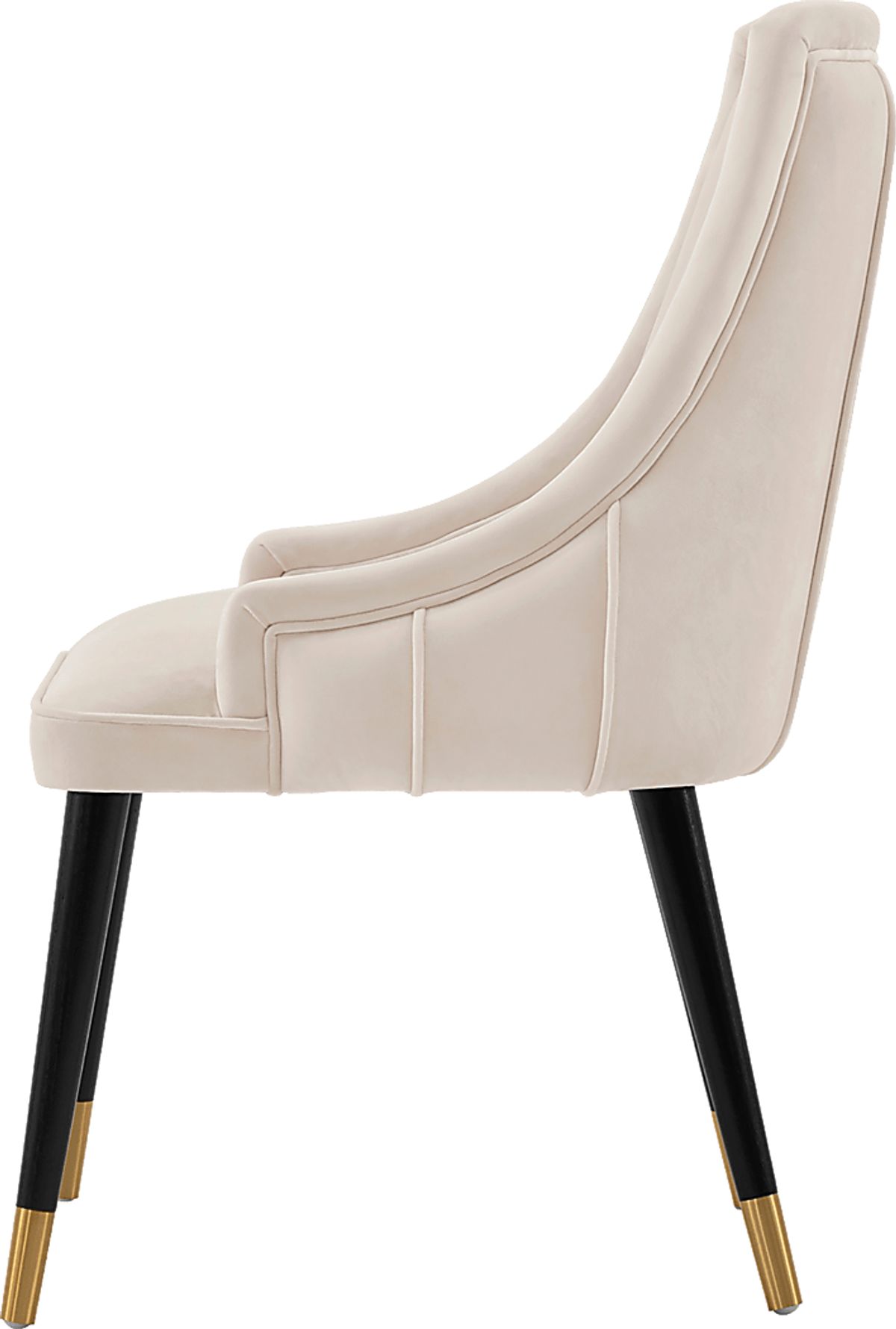 Erlandson Cream Beige Leatherette,Velvet Plush Dining Chair | Rooms to Go