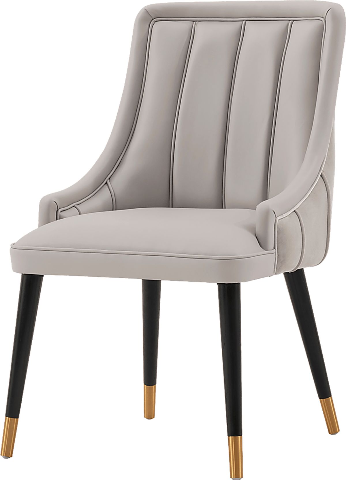 Erlandson Gray Leatherette,Velvet Plush Dining Chair | Rooms to Go
