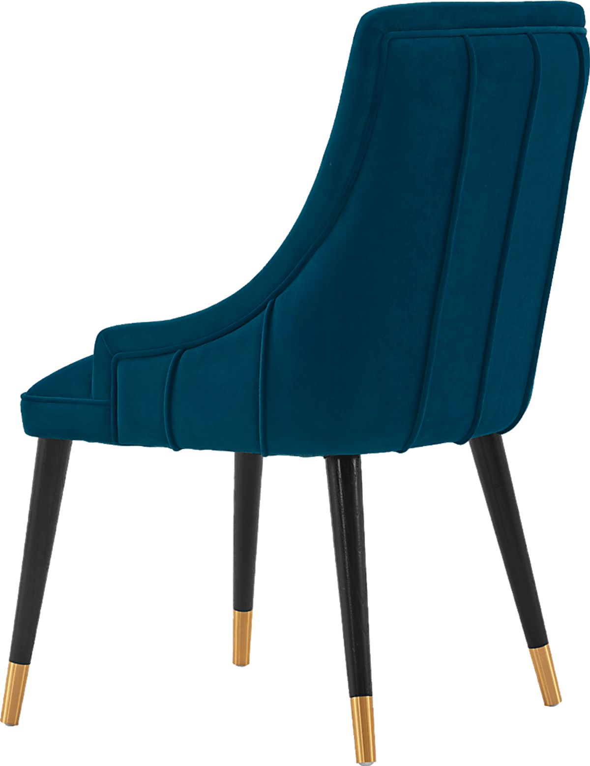 Erlandson Midnight Blue Leatherette,Velvet Plush Dining Chair | Rooms to Go