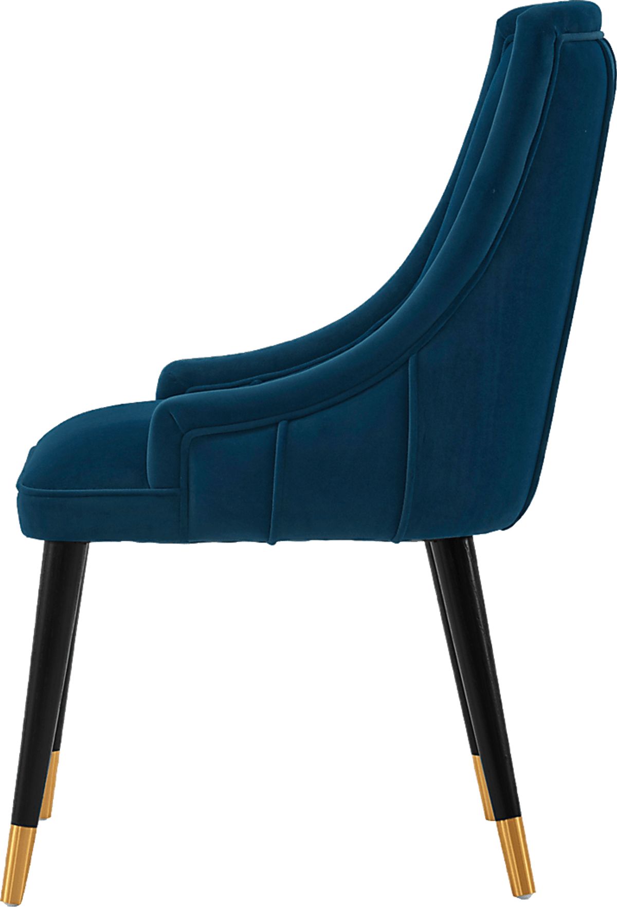Erlandson Midnight Blue Leatherette,Velvet Plush Dining Chair | Rooms to Go
