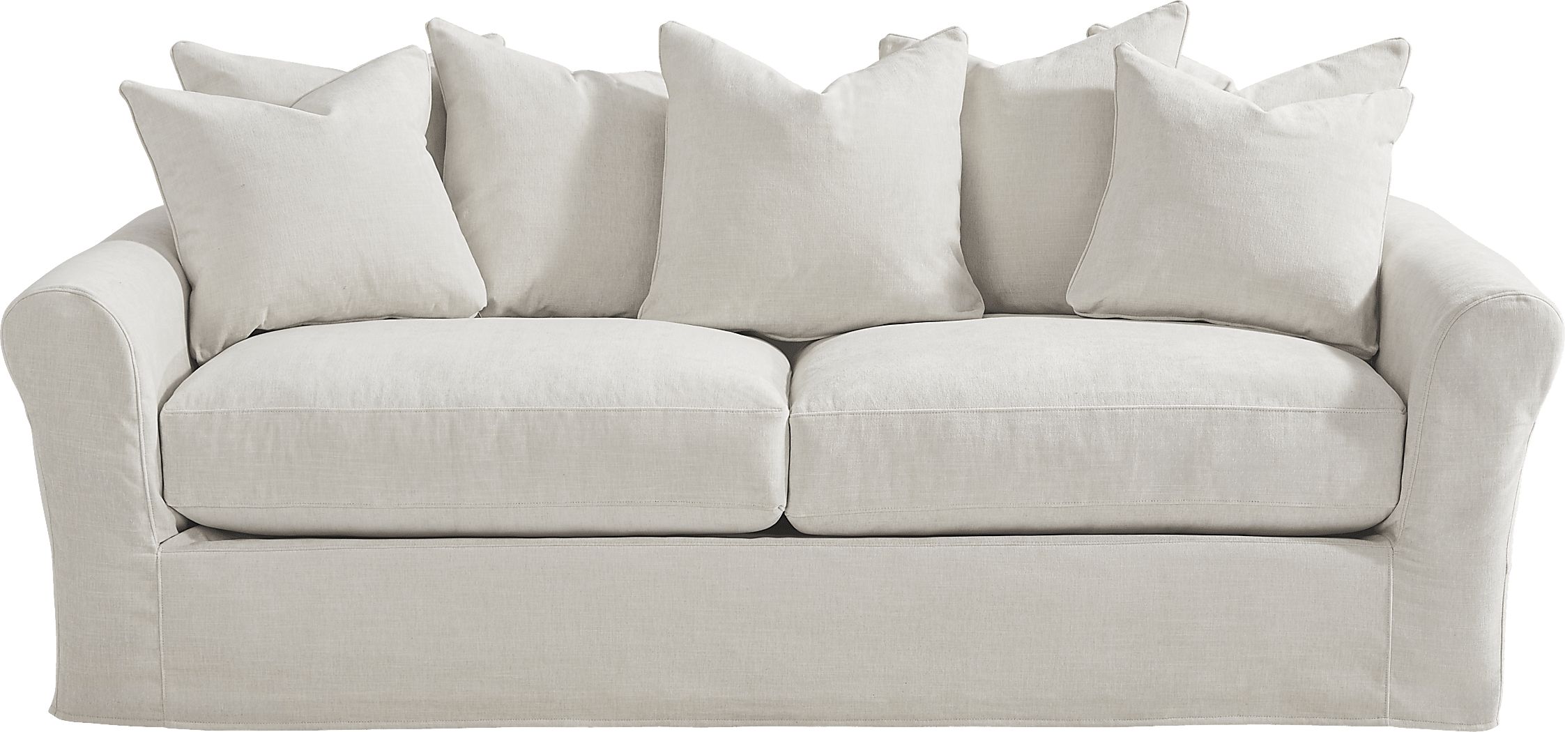 Cindy Crawford Essex Lane Ivory Beige Chenille Fabric Sofa | Rooms to Go