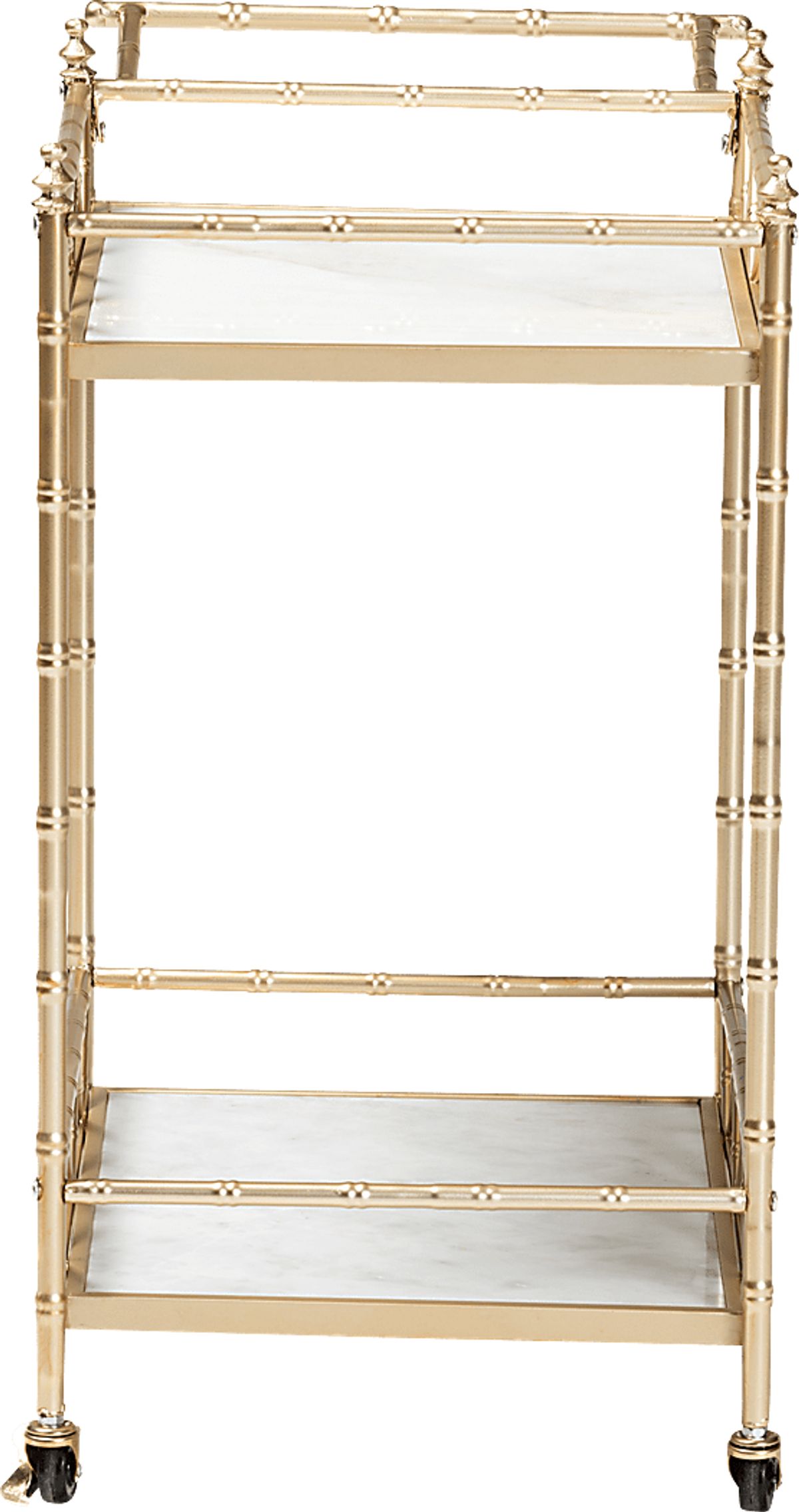 Ethelyn Gold Yellow Bar Cart | Rooms to Go