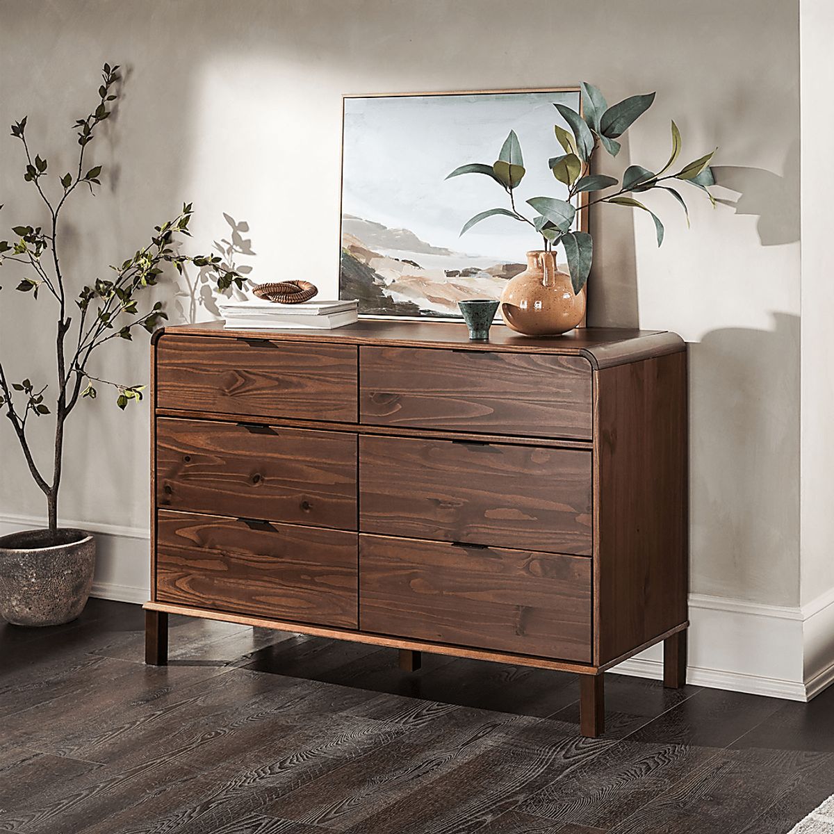 Ettenmore Brown Dark Wood Dresser | Rooms to Go