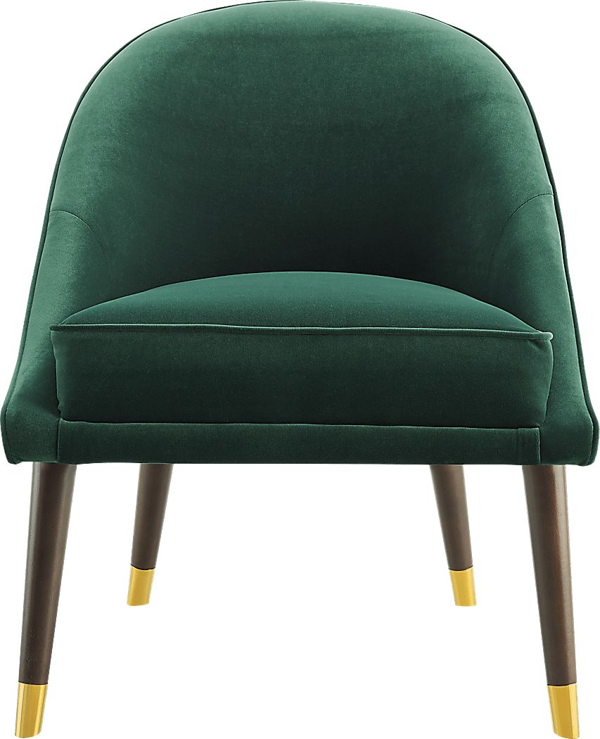 Evadean Emerald Green Velvet Plush Accent Chair | Rooms to Go